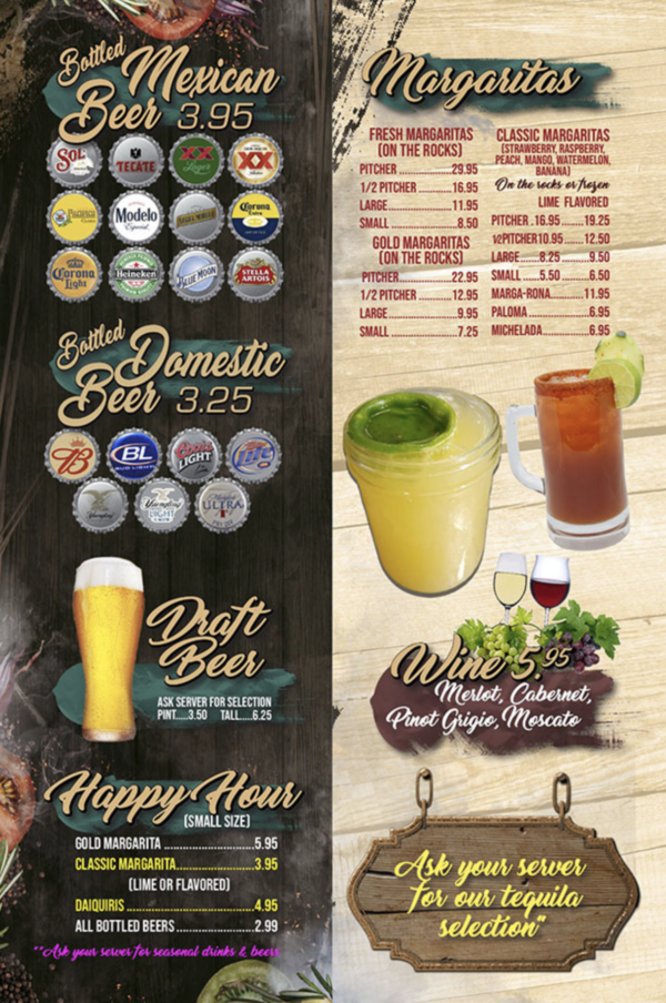 Online Menu Images - Uncle Titos